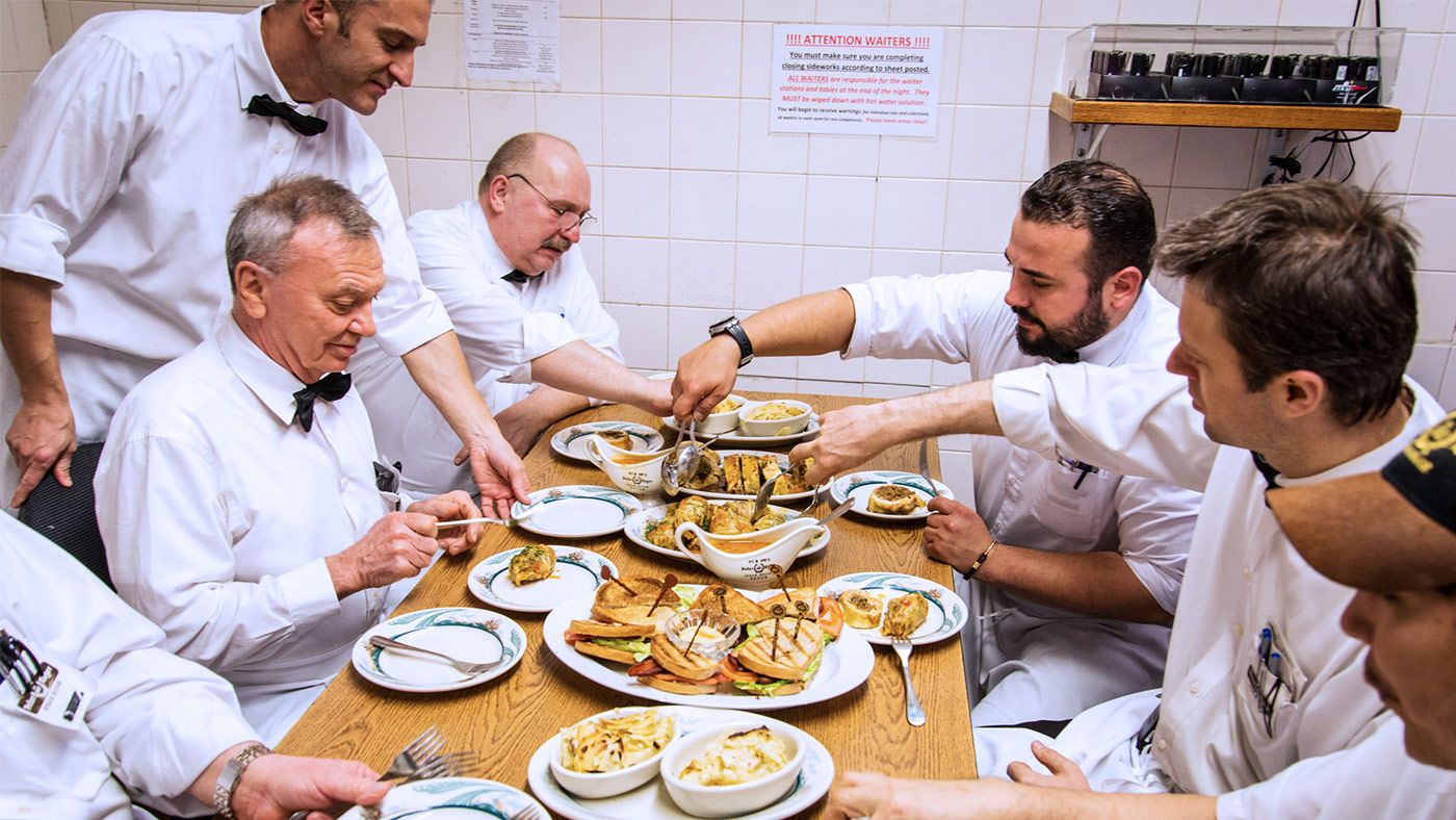 Restaurant employees who work, eat and play together; stay together ...